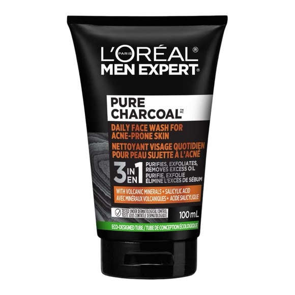 L'Oreal | Grooming | Loral Men Expert Pure Charcoal Daily Face Wash For ...
